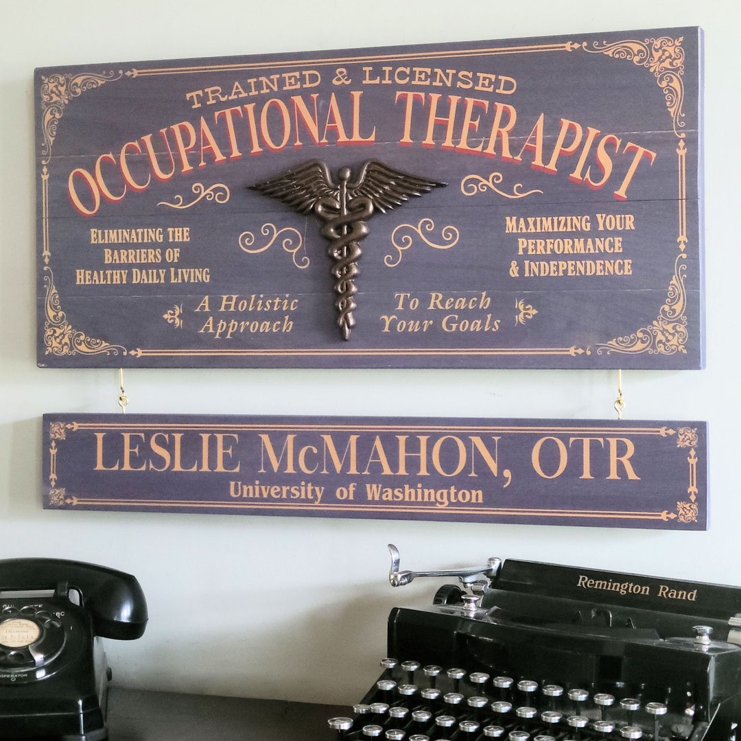 Occupational Therapist Wood Sign With Optional Personalization - Etsy