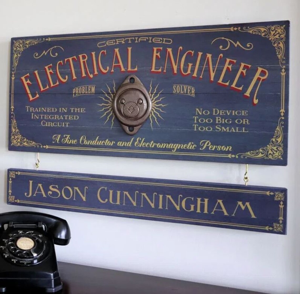 Electrical Engineer Wood Sign With Optional Personalization - Etsy