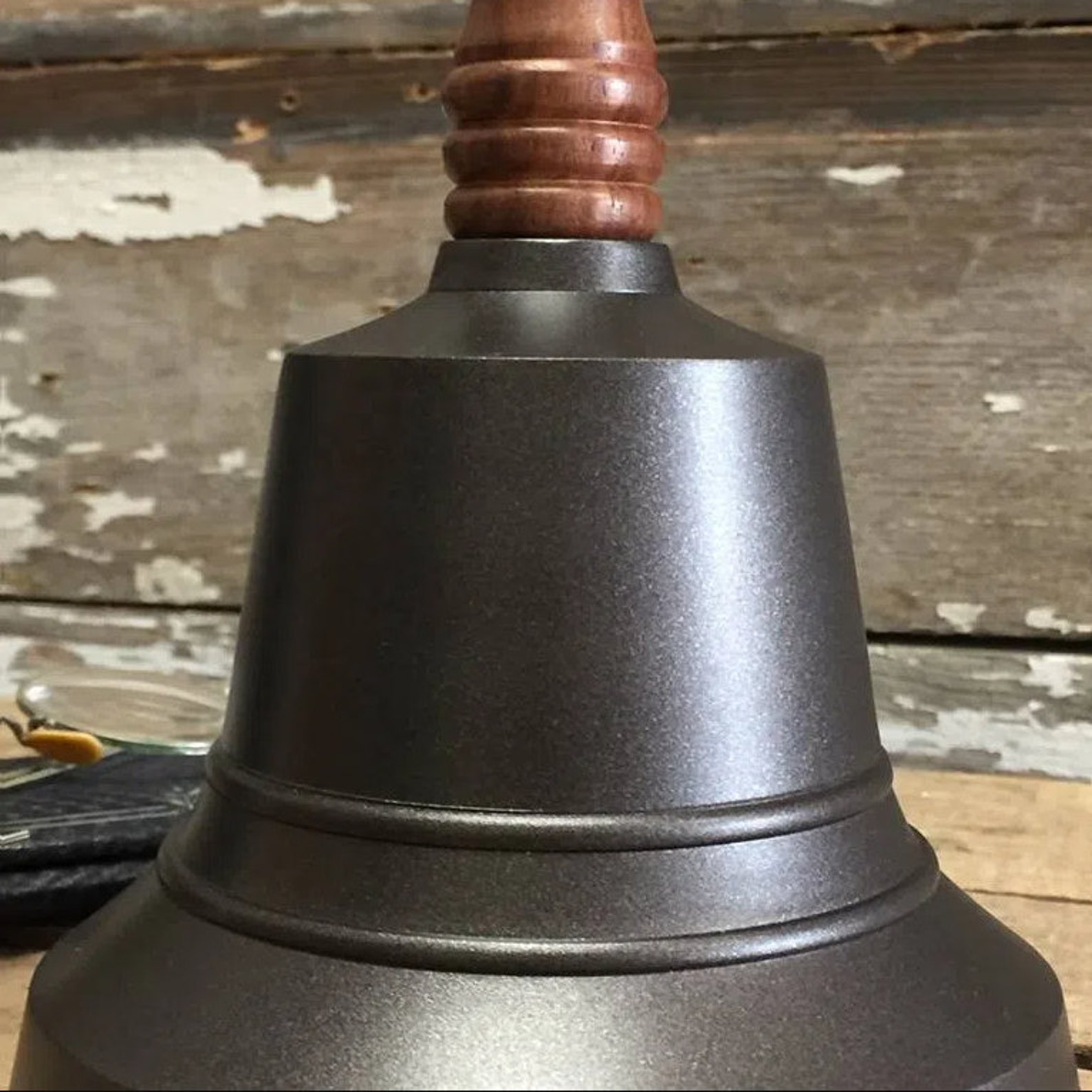 Engraveable Large Dark Bronze Finish Brass Hand Bell -11 Inches Tall - Etsy