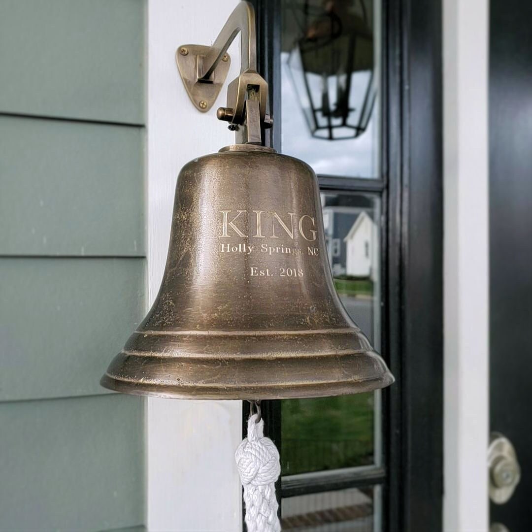 Engraved 8 Inch Distressed Brass Wall Bell>>> Shipping in Time for ...