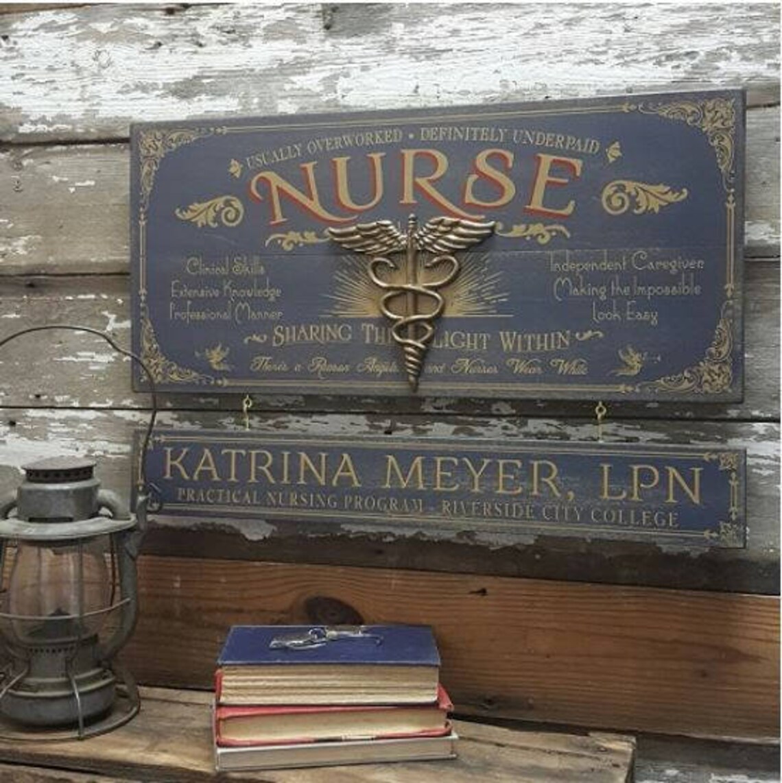 Nurse Wood Sign With Optional Personalization - Etsy