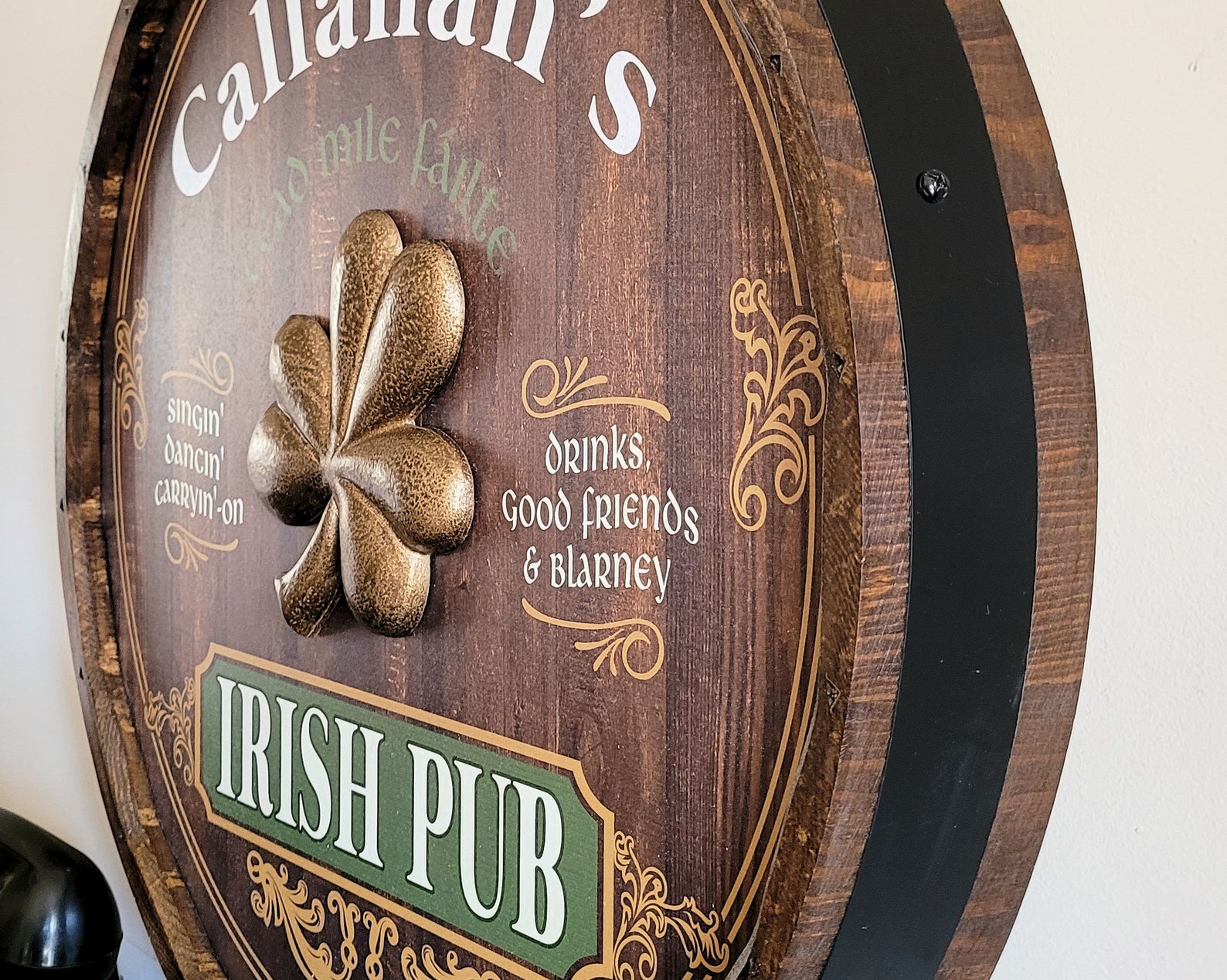 Irish Pub Personalized Barrel End Bar Sign | Etsy