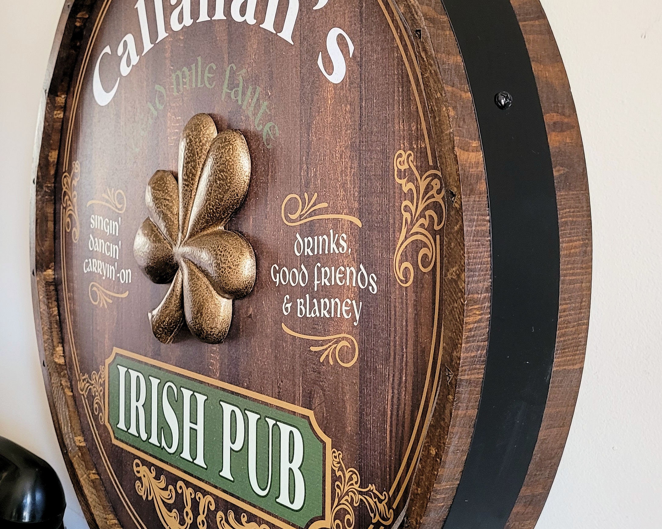 Irish Pub Personalized Barrel End Bar Sign - Etsy
