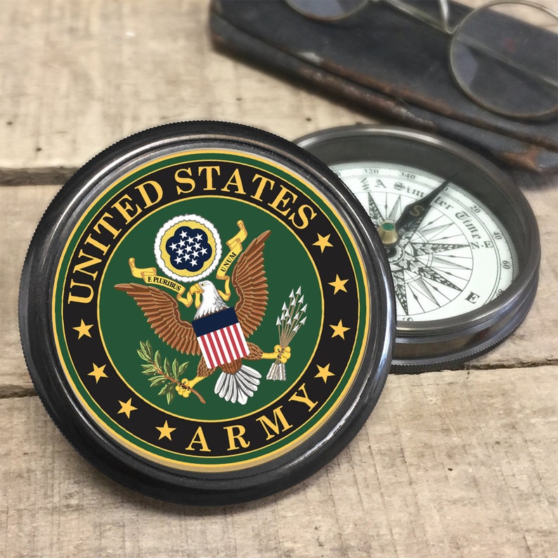 Personalized U.S. Army Colored Compass on Plaque>>> Shipping in Time ...