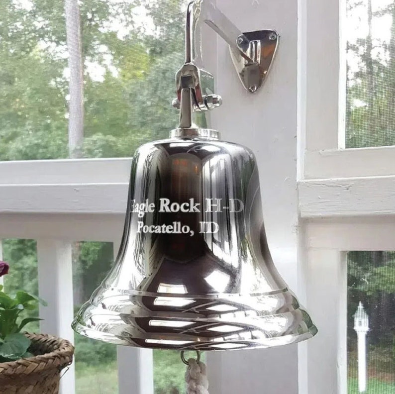 8 Inch Nickel Brass Engravable Ship/wall Bell 8 Pounds - Etsy