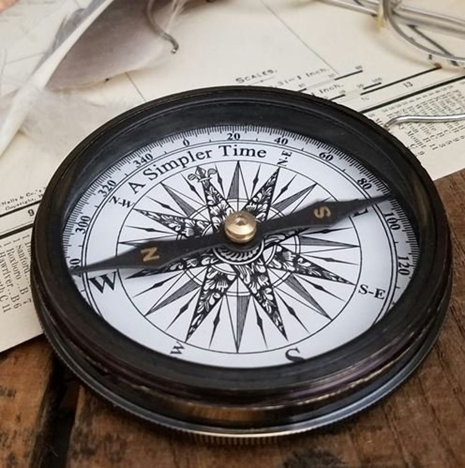 Emerson No Path Quote Compass Etsy
