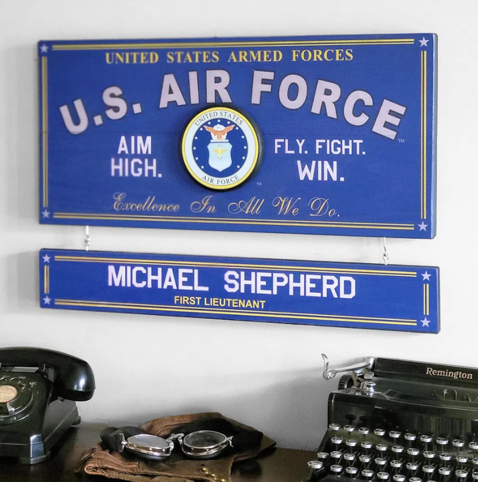 U.S. Air Force Wood Sign With Personalized Nameboard - Etsy