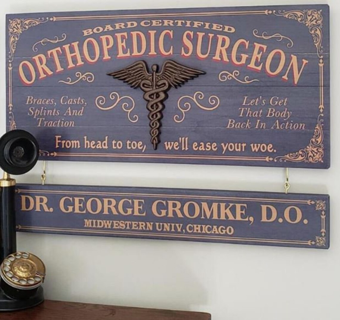 Orthopedic Surgeon Wood Sign With Optional Personalization - Etsy