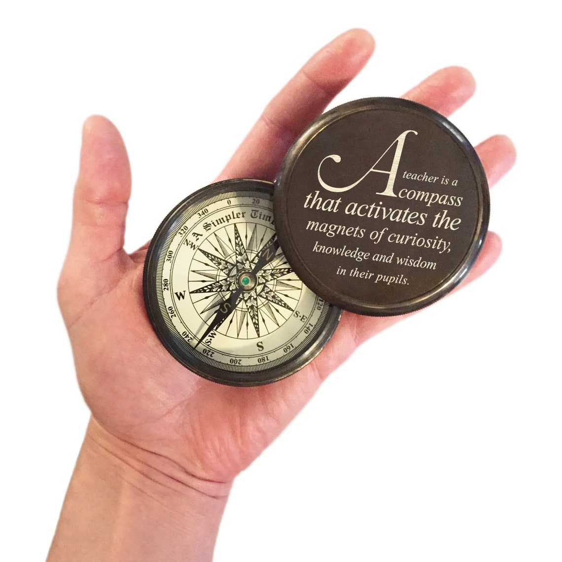 Teacher Compass on Personalized Wood Plaque - Etsy