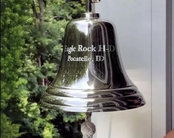 8 Inch Nickel Brass Engravable Ship/wall Bell 8 Pounds - Etsy