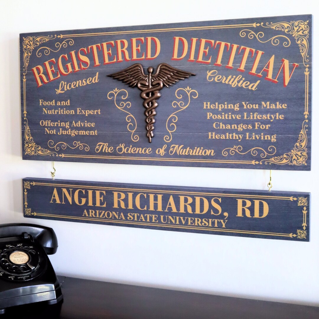 Registered Dietician Sign With Personalized Nameboard - Etsy