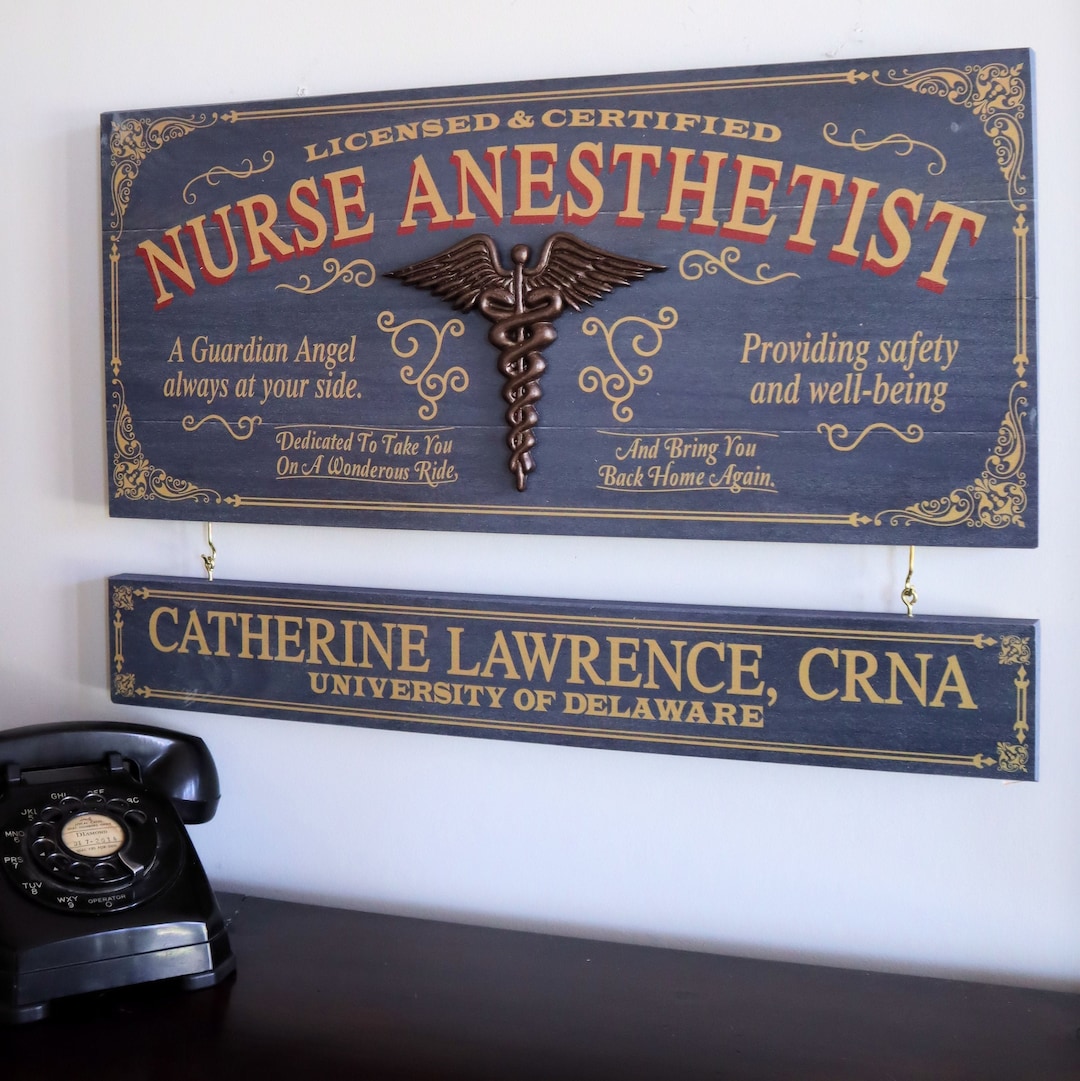 Nurse Anesthetist Wood Sign With Optional Personalization - Etsy