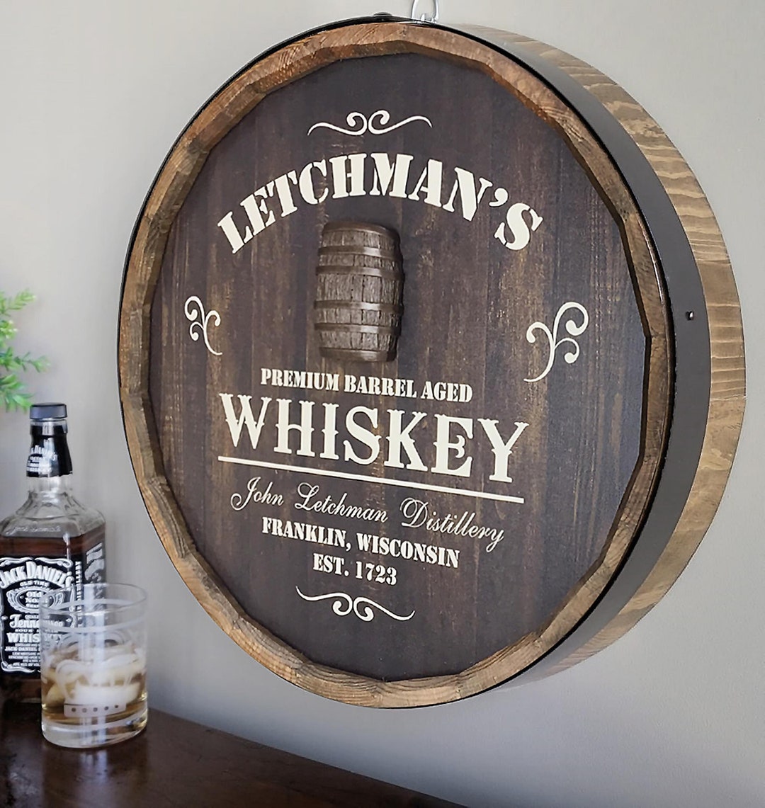 Personalized Whiskey Barrel Sign - Etsy