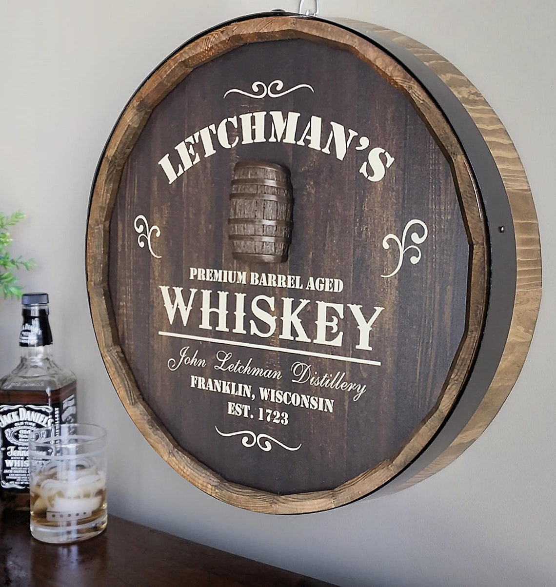 Personalized Whiskey Barrel Sign | Etsy