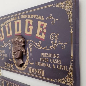 Judge Wood Sign With Optional Personalization - Etsy