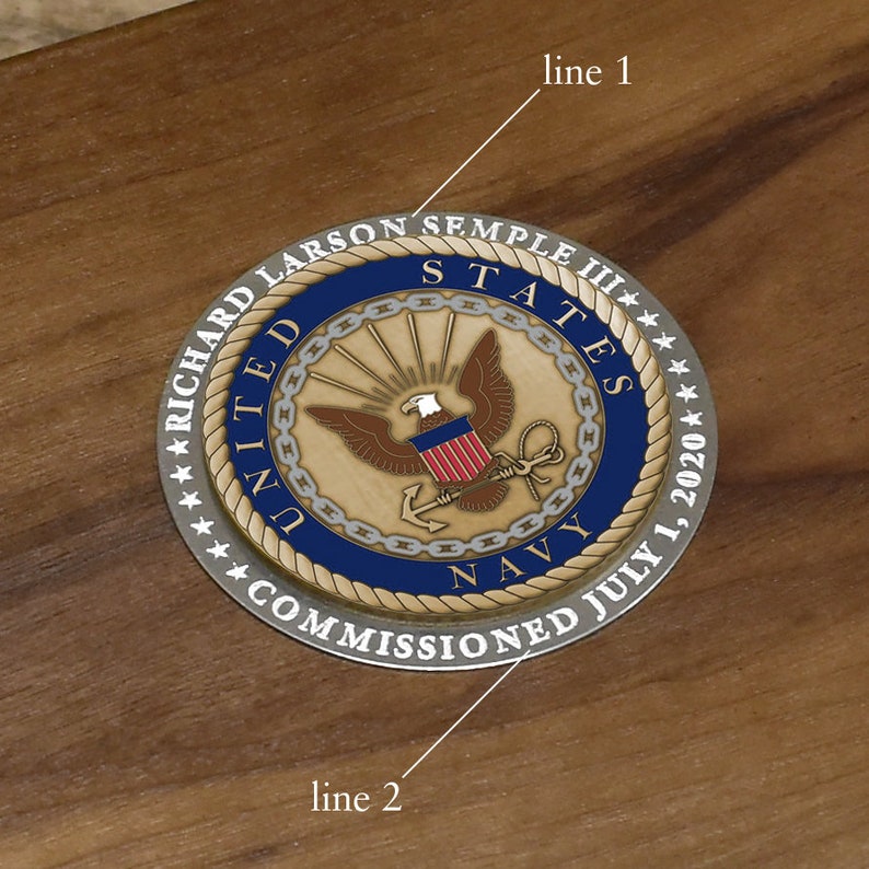 Personalized U.S. Navy Colored Medallion Walnut Keepsake Box - Etsy