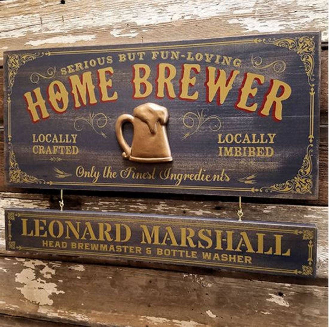 Home Brewer Wood Sign With Optional Personalization - Etsy