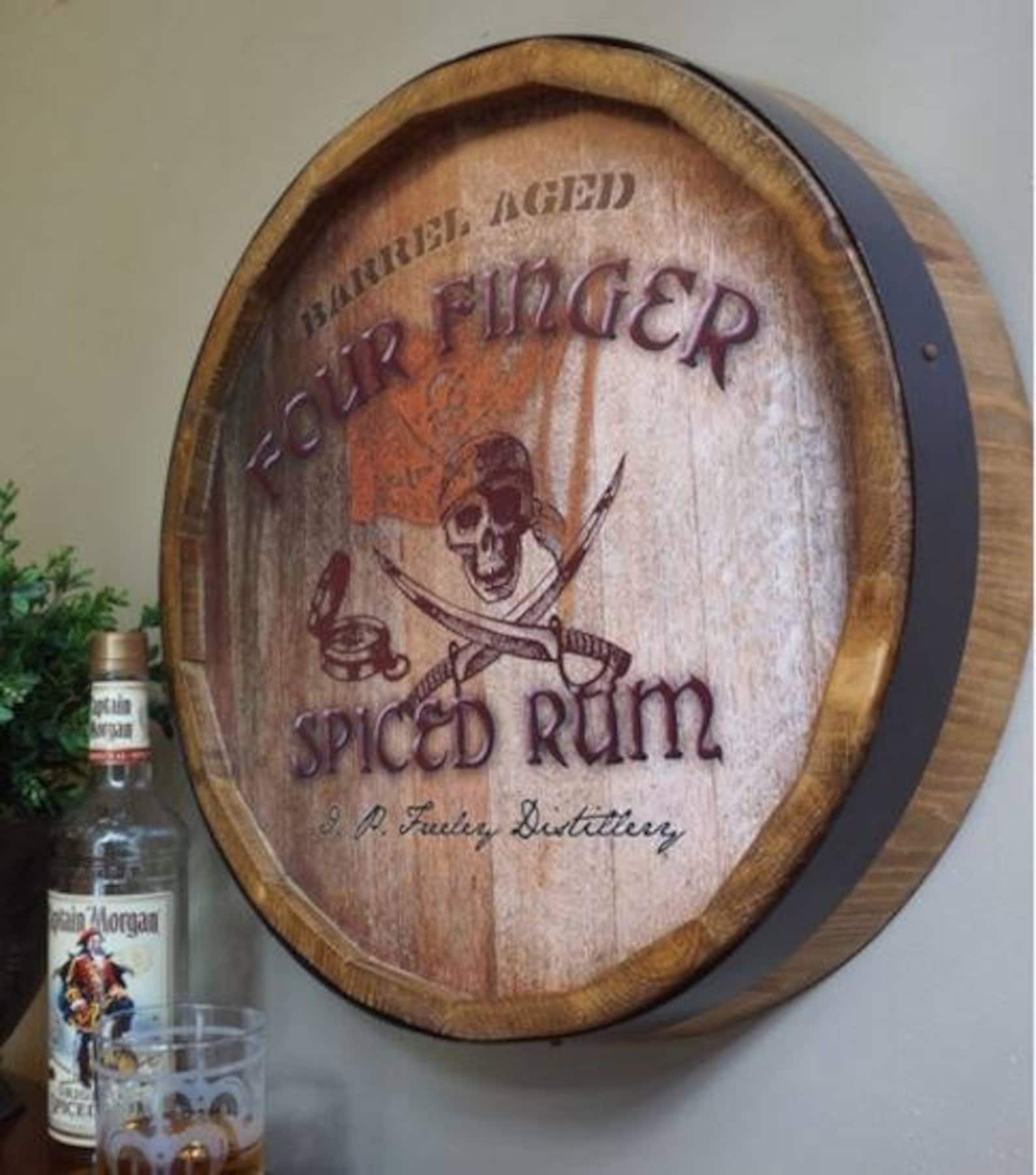 Personalized Pirate Style Barrel End Bar or Distillery Sign | Etsy
