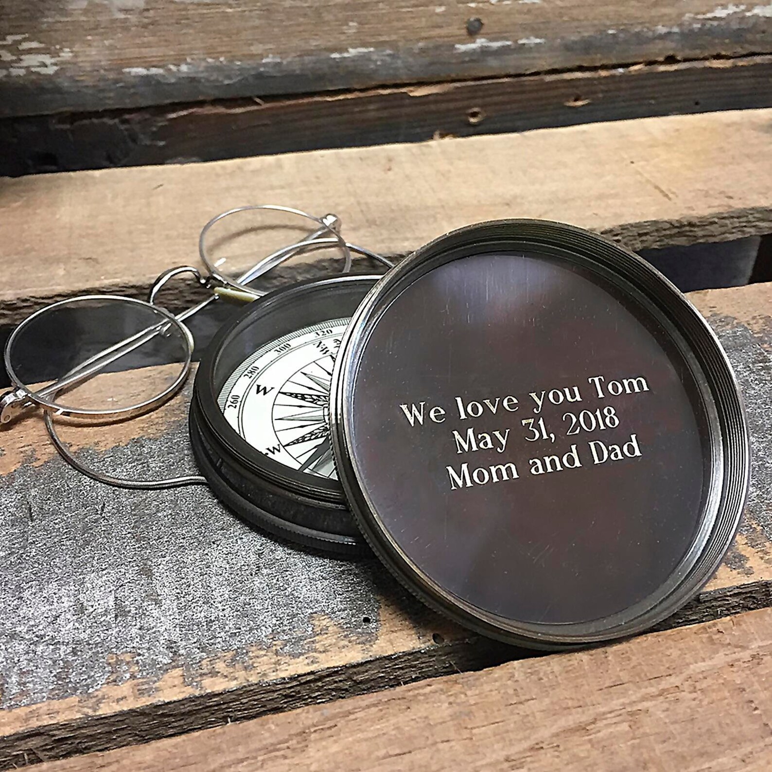 Engraved Firefighter's Compass - Etsy