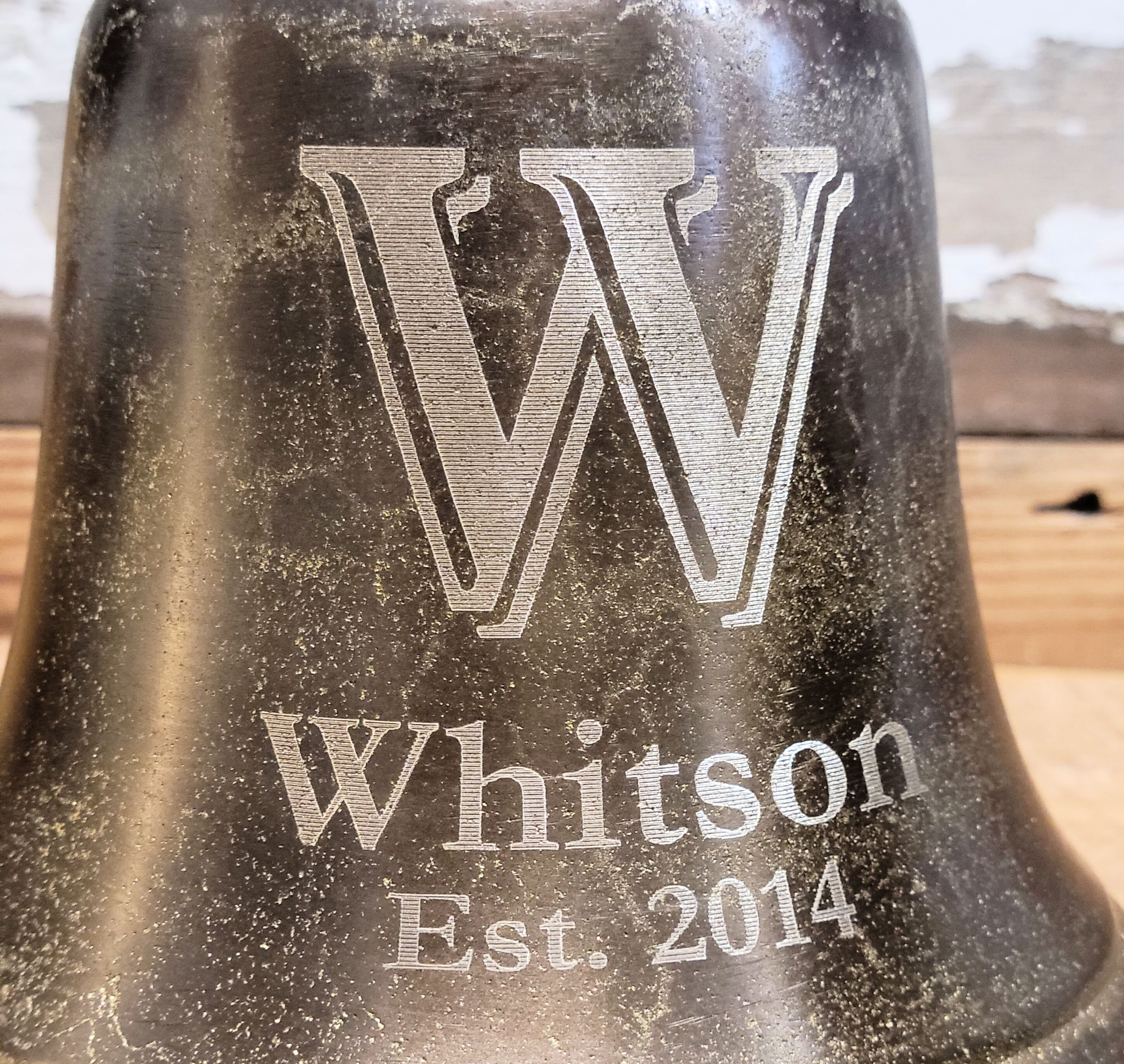 Family Initial Wall Bell - 8 Inch Distressed - Etsy