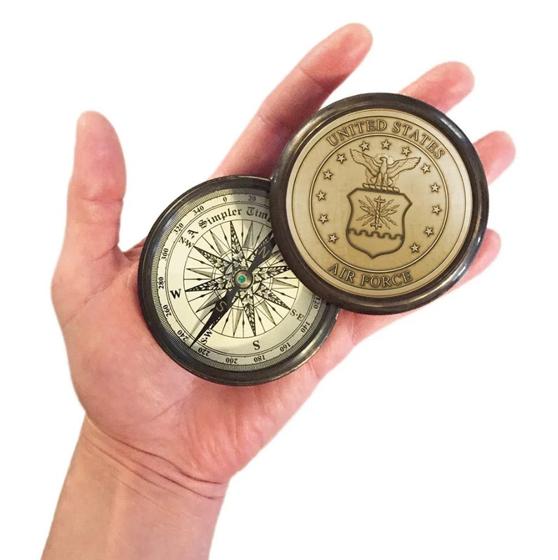 Personalized Brass U.S. Air Force Compass on Plaque - Etsy