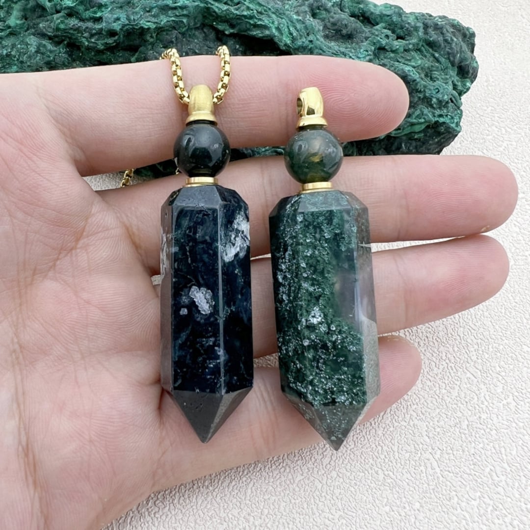 Large Indian Ocean Agate Perfume Bottle Pendant Charms,natural Agate ...