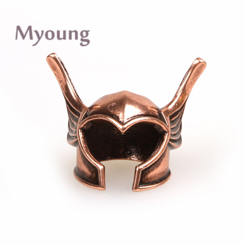 3Pcs Angel Wings helmet Beads Antique Brass Warrior Helmet | Etsy