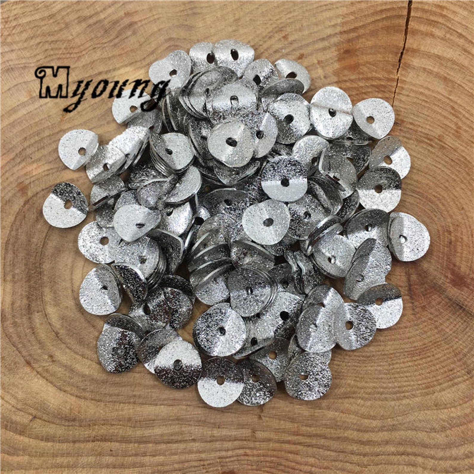 Silver Plated Metal Wavy Disc Beads Wholesale Brass Spacer - Etsy Sweden