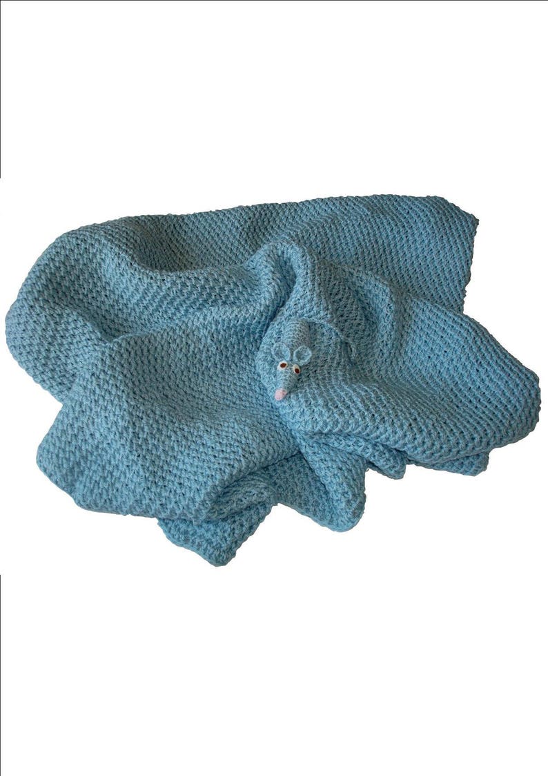 Handmade Blue Wool Baby Blanket, for Boys and Girls - Etsy