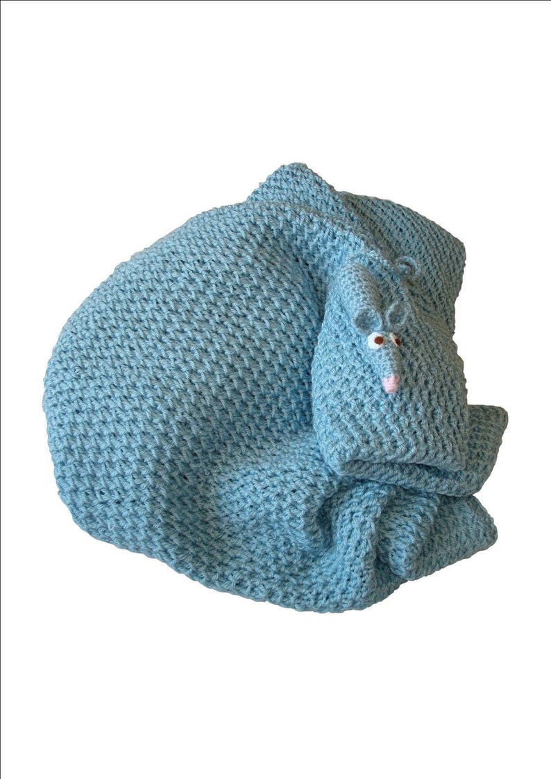 Handmade Blue Wool Baby Blanket, for Boys and Girls - Etsy