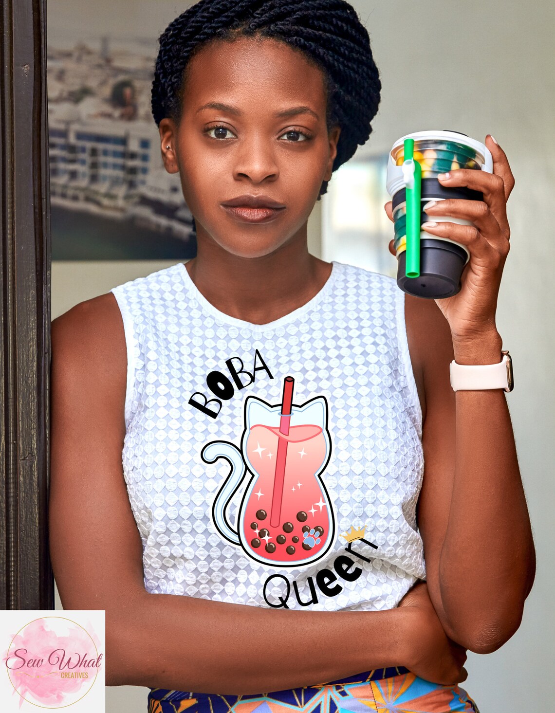 Boba Queen SVG PNG Cute Cat Boba Drink Kawaii Digital Shirt Art - Etsy