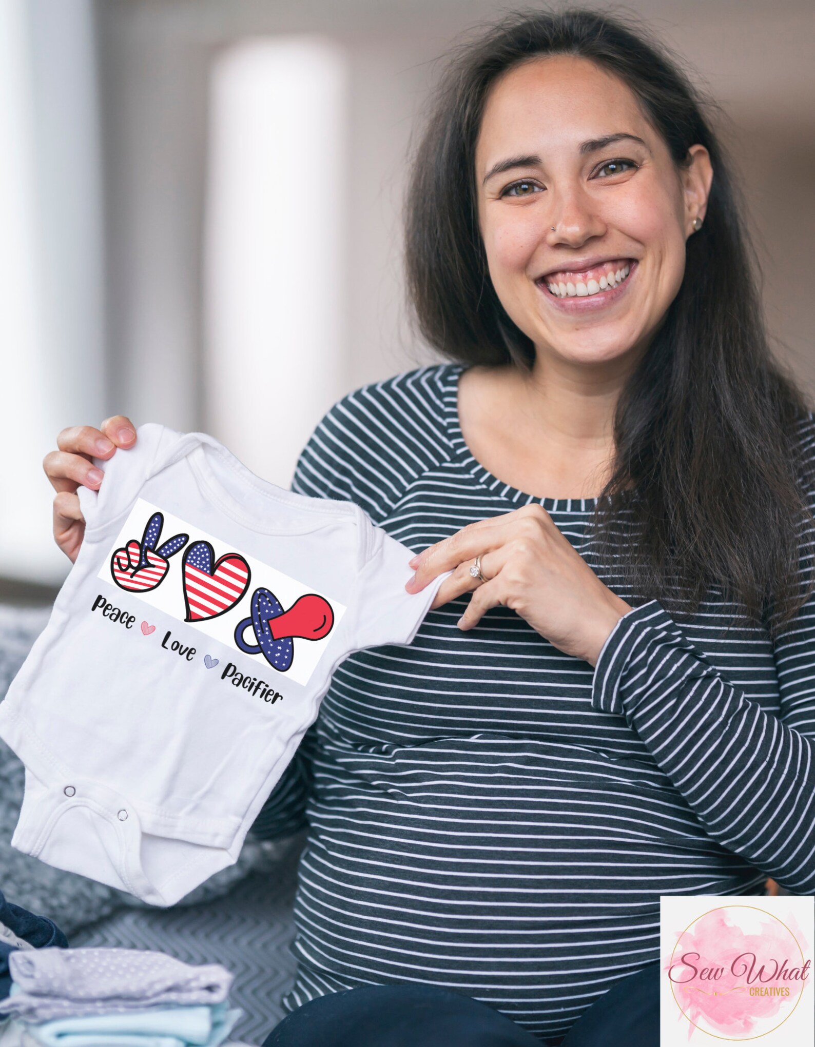 Peace Love Pacifier SVG PNG, Svg Cut Files for Cricut, Baby Svg, 4th ...