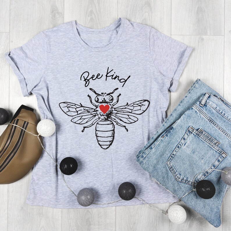 Bee Kind Svg Pdf Png Files for Cutting Machines Cameo Cricut, Cute Tee ...