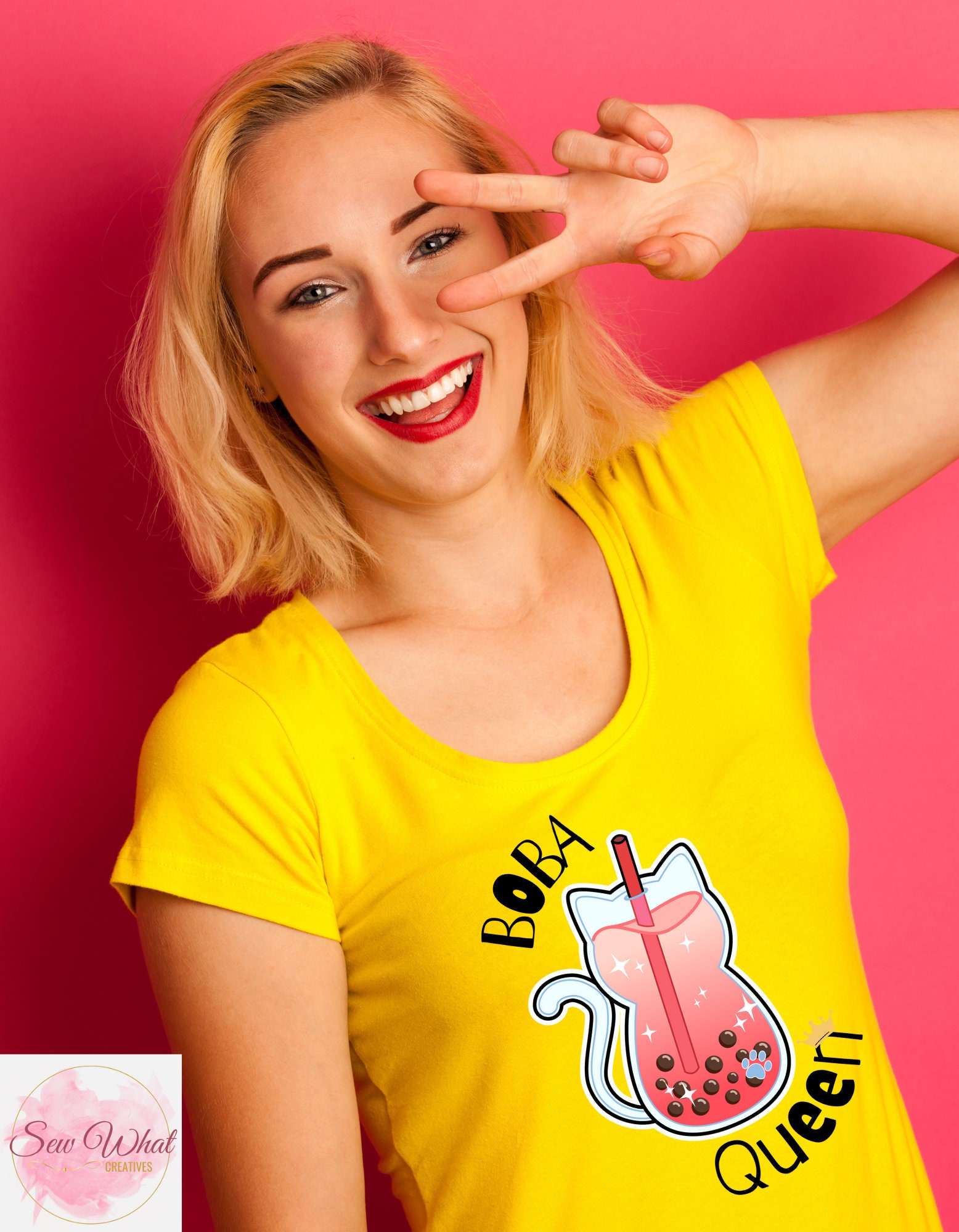 Boba Queen SVG PNG Cute Cat Boba Drink Kawaii Digital Shirt Art - Etsy