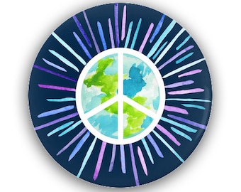 Peace Sign Button - Etsy