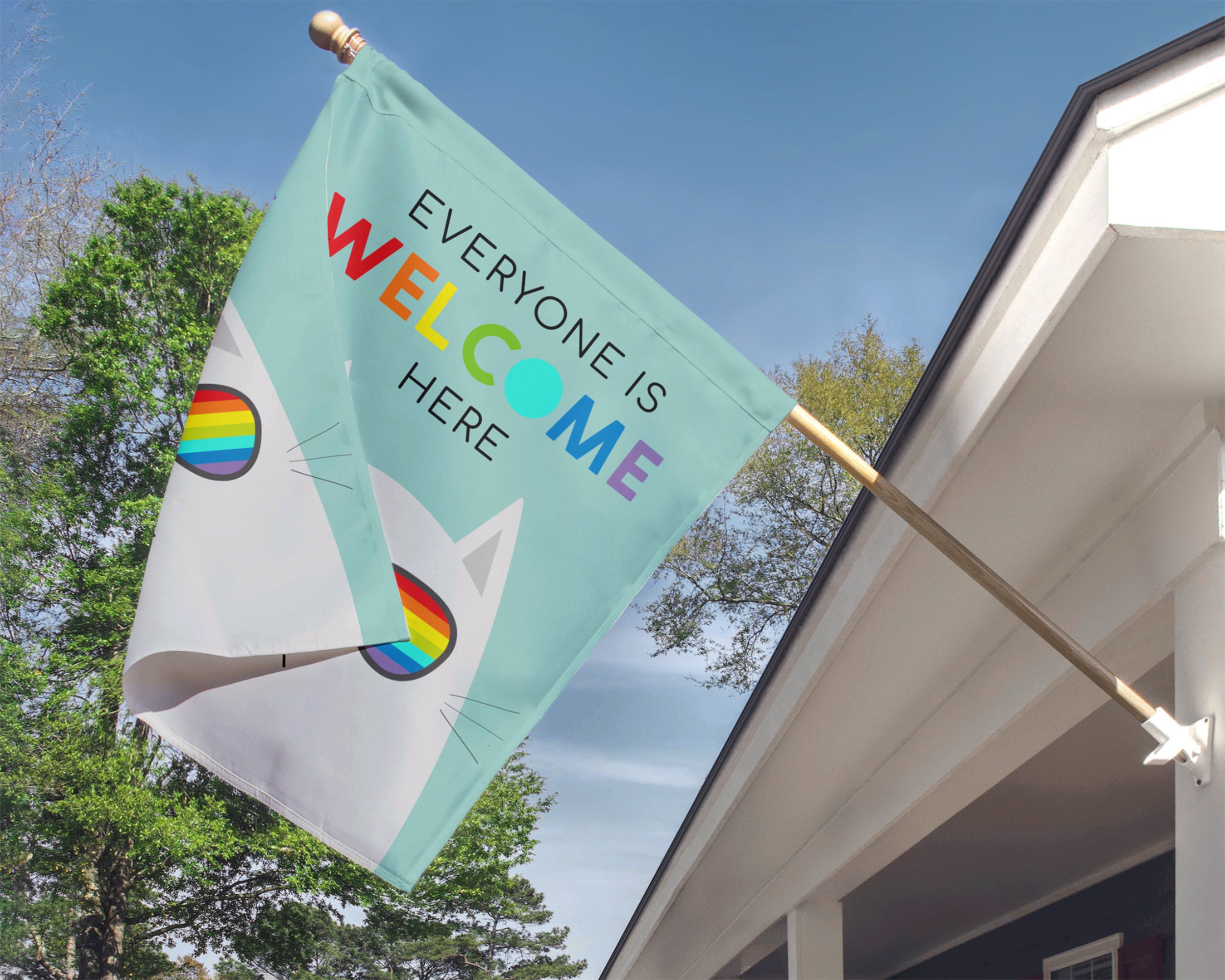 Everyone is Welcome Here Pride Flag House Flag Garden - Etsy