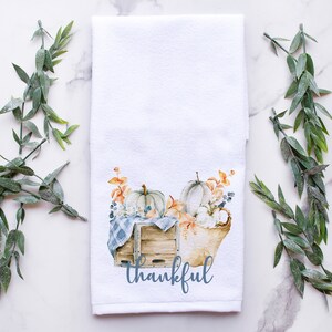 Thankful Fall Hand Towel, Bathroom Hand Towel, Fall Decorating, Rustic ...