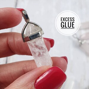 SALE IMPERFECT Crystal Necklace, Quartz Crystal Necklace, Amethyst ...