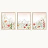 Wildflower Watercolor Prints Set of 3 11x14 Inch, Watercolor Poppy ...