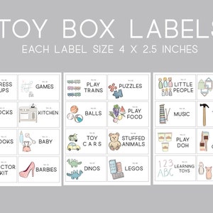 Kids Toy Room Organization Labels - Storage Picture Printables ...