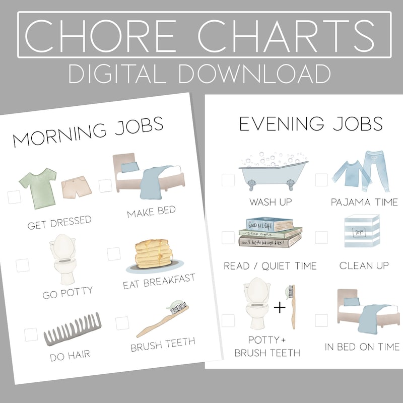 Morning Chore Chart - Etsy