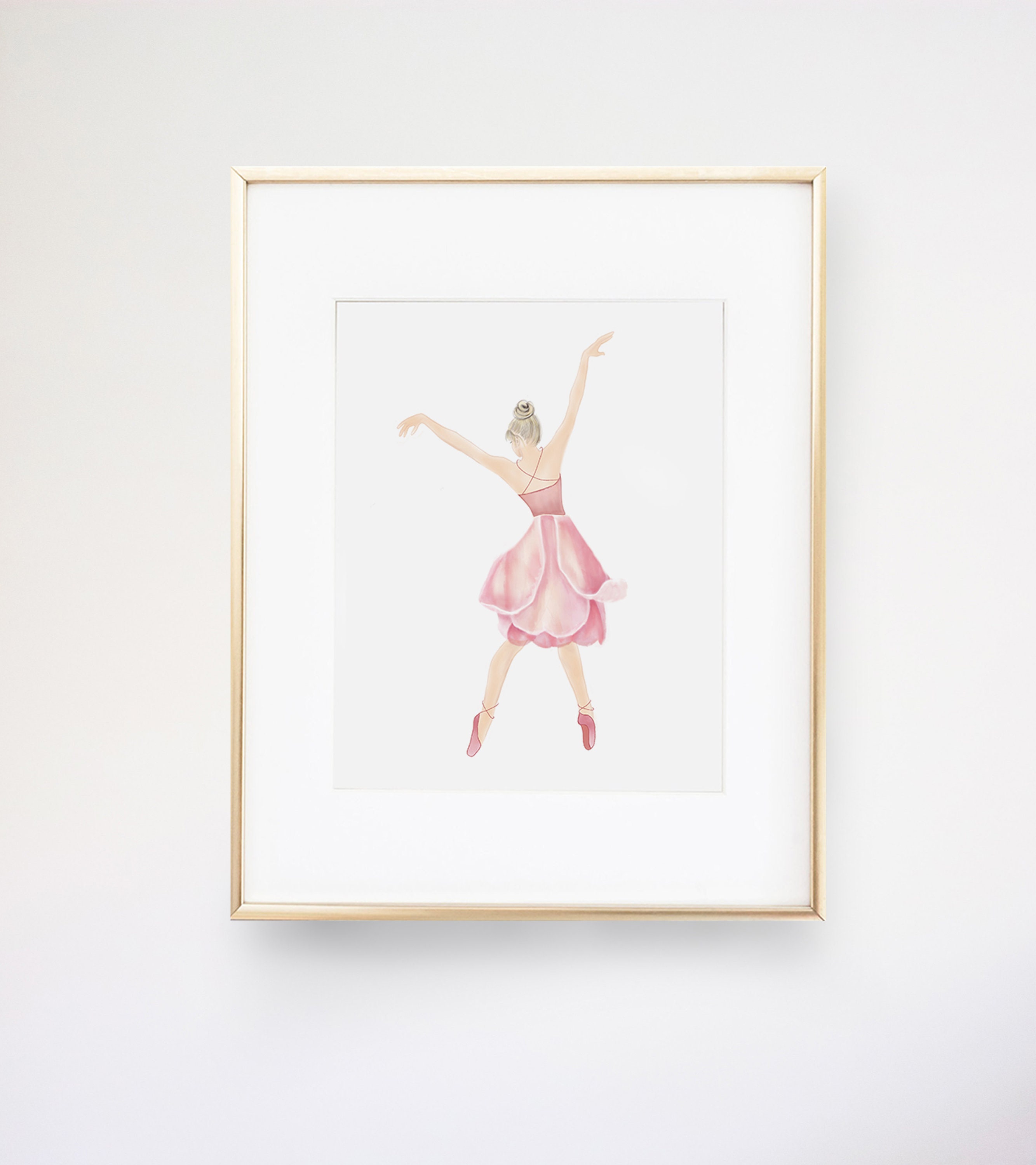 Ballet Themed Wall Art Set of 6 Watercolor Ballet Dancer and | Etsy