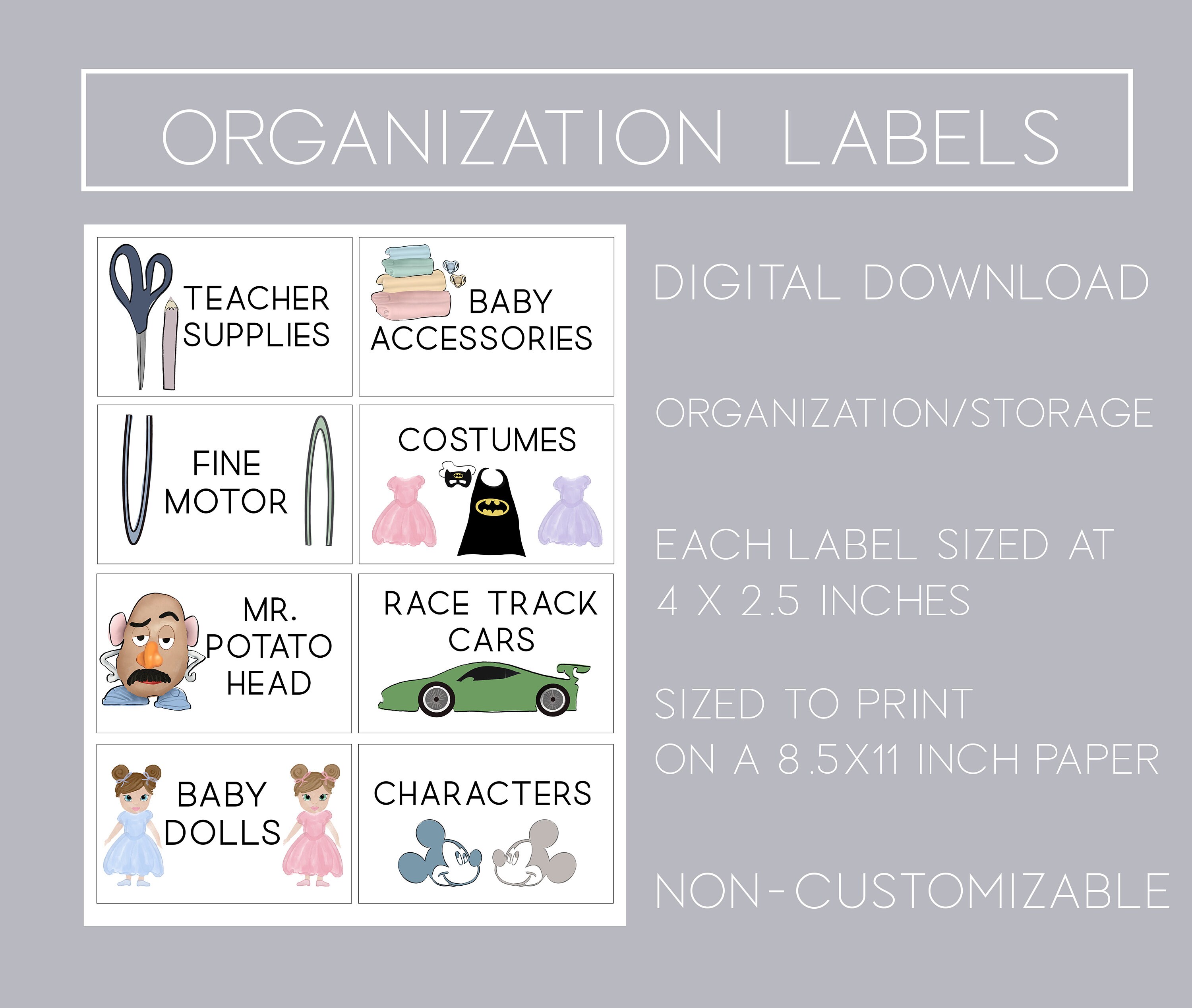 Lost and Found Storage and School Organization Labels - Etsy