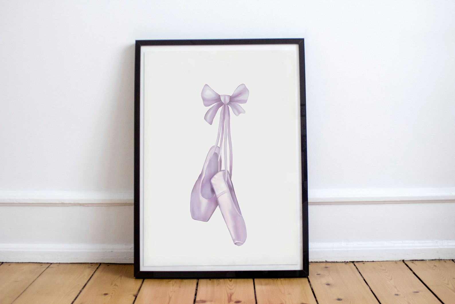 Purple Ballet Shoe Print Ballerina Slippers Watercolor Dance - Etsy