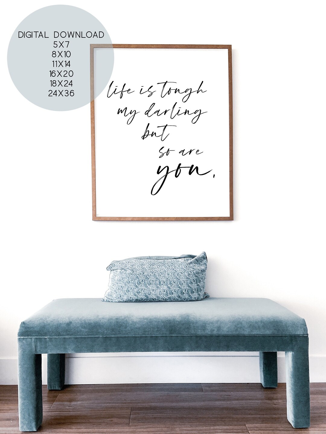 DIGITAL DOWNLOAD Life is Tough but so Are You, Girls Print Gift, Teens ...