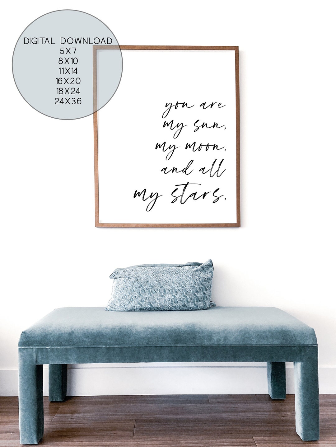 You Are My Sun, My Moon, and All My Stars Quote Print Digital Download ...