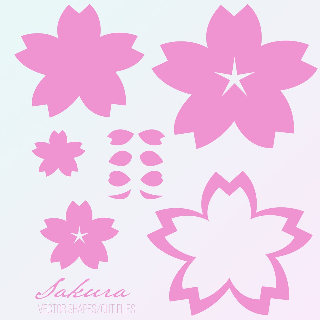Cherry Blossom Sakura Vector Cut Design Files | for Cricut Silhouette ...