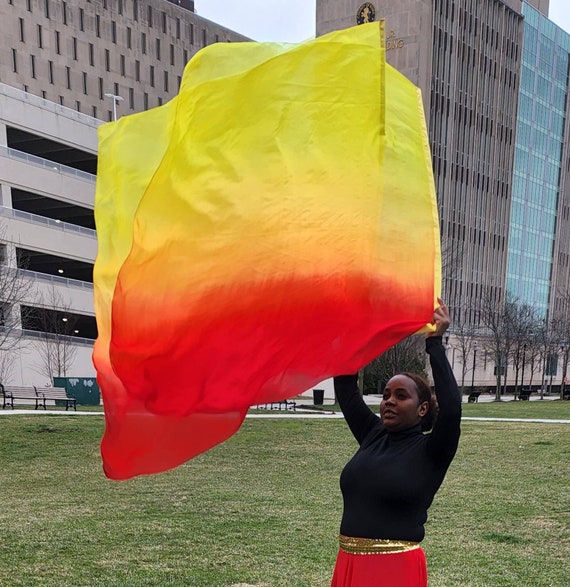 Fire Prophetic Flags. Worship Flags With Flexible Rod. Praise | Etsy