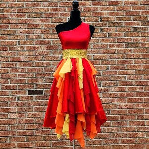 My Protective Guide, Fire Dress, Fire Belt, Dance Custom, Dance Dress ...