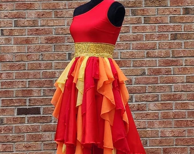 My Protective Guide, Fire Dress, Fire Belt, Dance Custom, Dance Dress ...